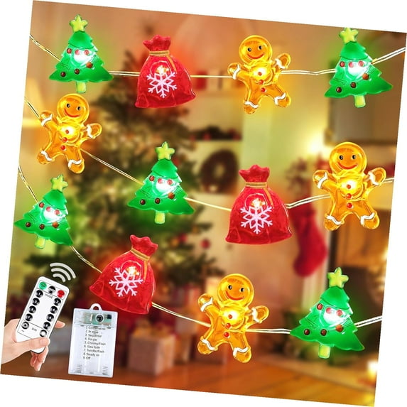 Fuliko Christmas Lights with Remote, 10FT 30 Christmas Tree String ...