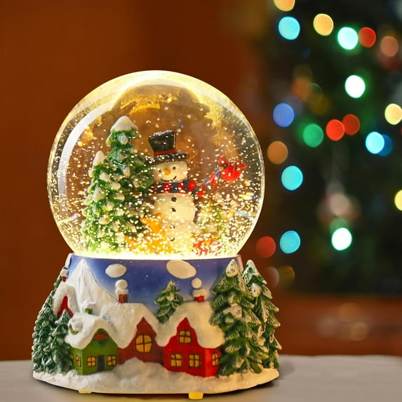 Fuliko Christmas Snow Snowman Tree Snow with 8 Songs Color Changing ...