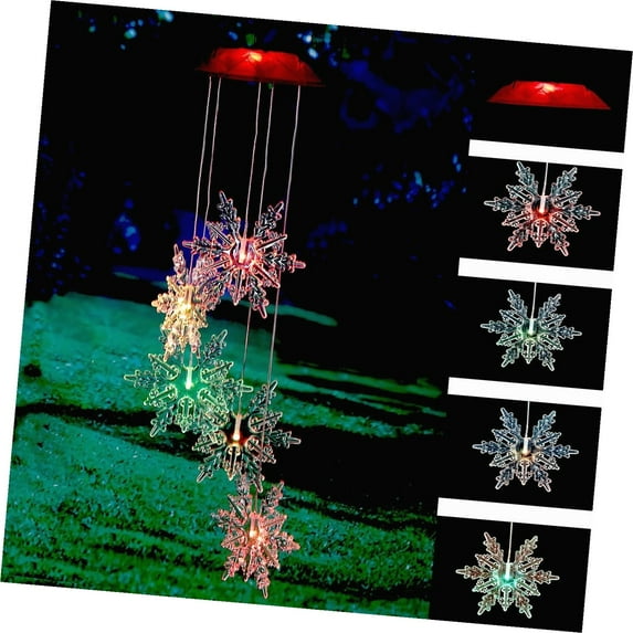Fuliko Christmas Solar Mobile Automatic Light Color Changing Chimes for ...