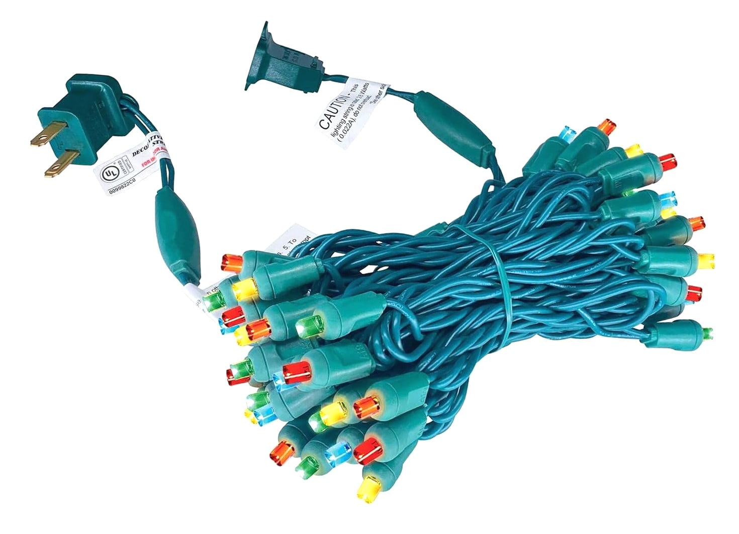 Fuliko Christmas String Light 50 Multi-Colored 5mm Christmas Light ...