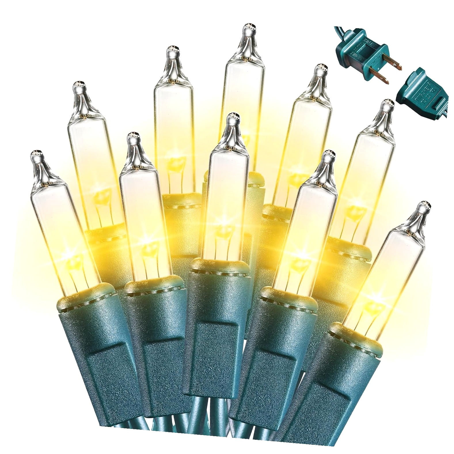 Fuliko Christmas String Lights 19.5FT 100 Plug-in String Light ...