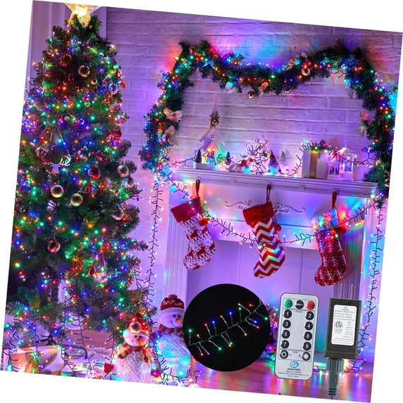Fuliko Christmas Tree Lights Cluster Lights 1000 50 Ft Christmas String ...