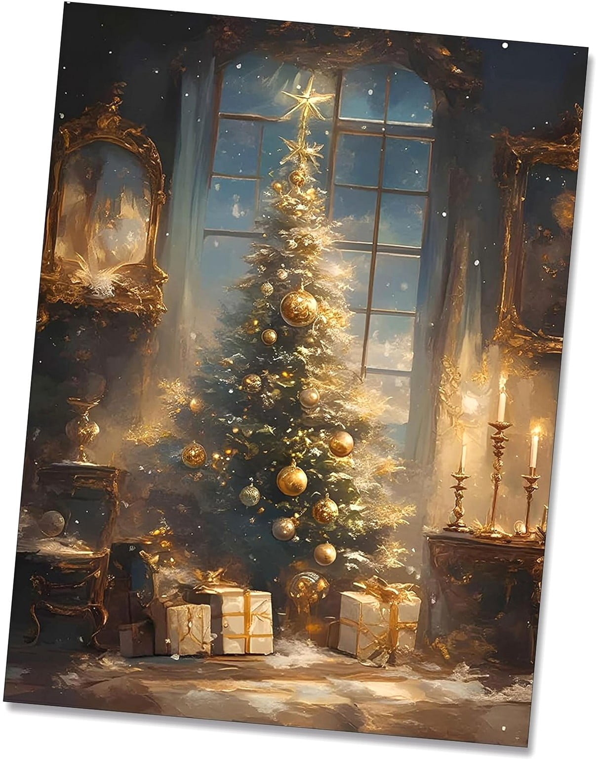 Fuliko Christmas Wall , Christmas Tree Canvas Picture Painting Prints ...