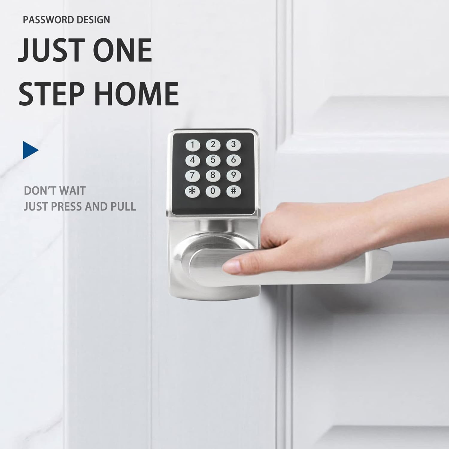 Fuliko Cielsa Electronic Door Lock with Handle, Keypad Door Lock with ...