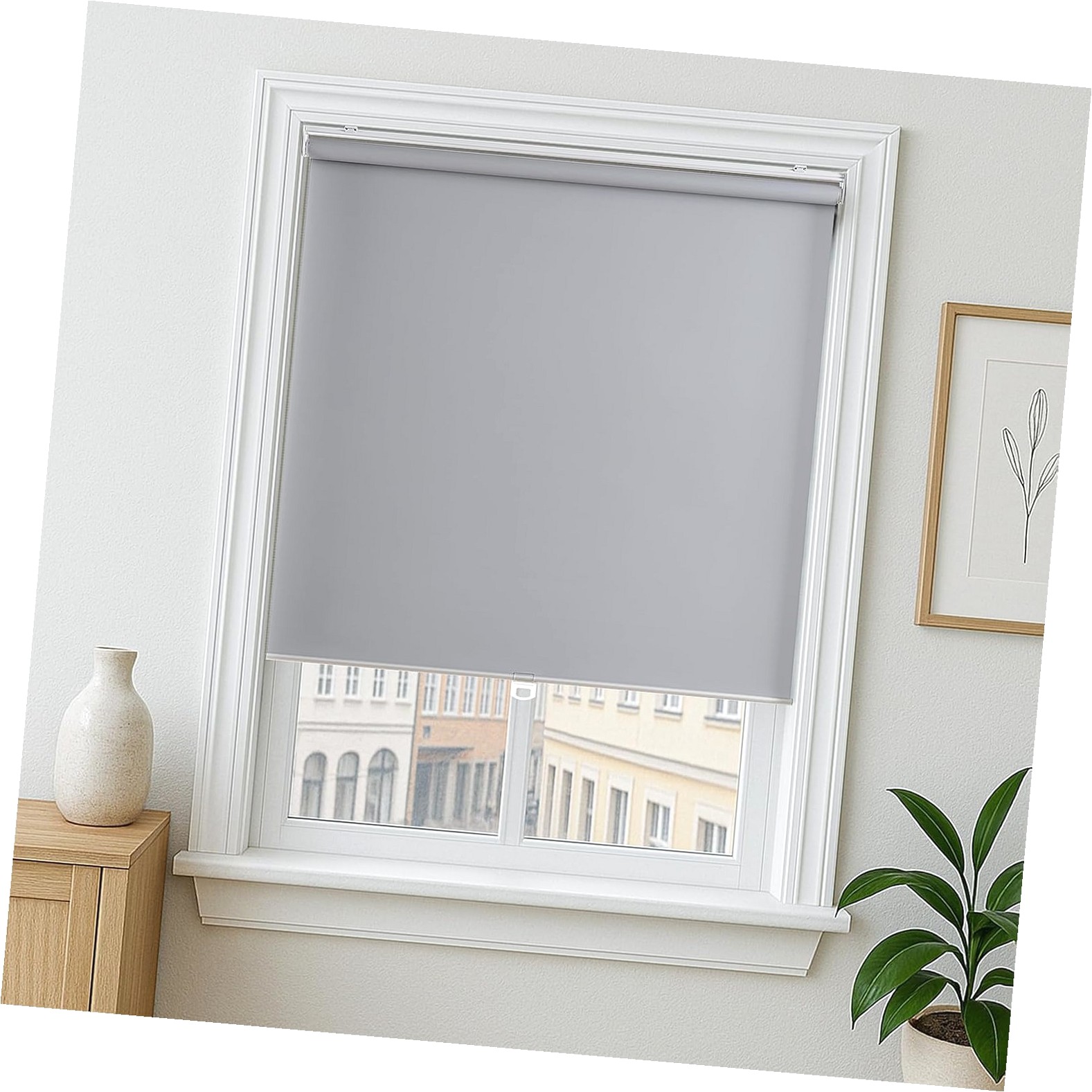 Fuliko Claire HAN Cordless Roller Shade, Free-Stop Blinds for , Thermal ...