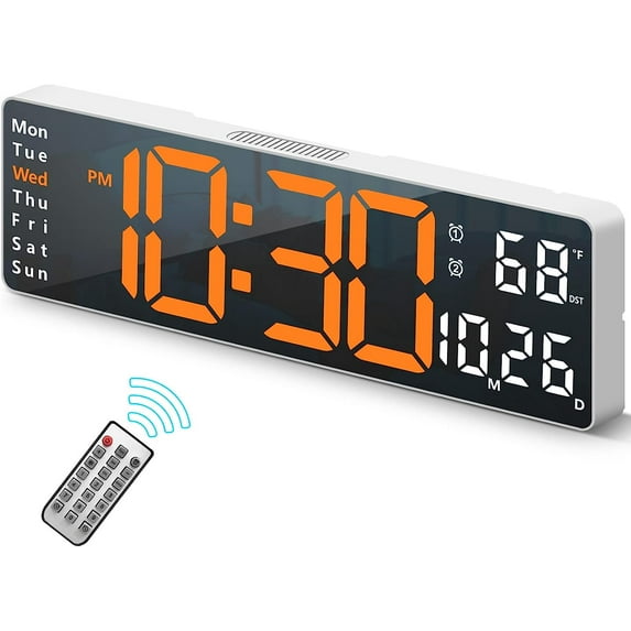 Fuliko Clock, Wall Clock for Room Decor, Desk Alarm Clock for Bedroom ...