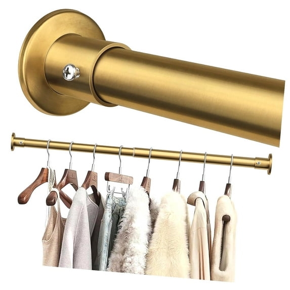 Fuliko Closet Rods For Hanging Clothes, -40 Inch Closet Rod, Steel ...