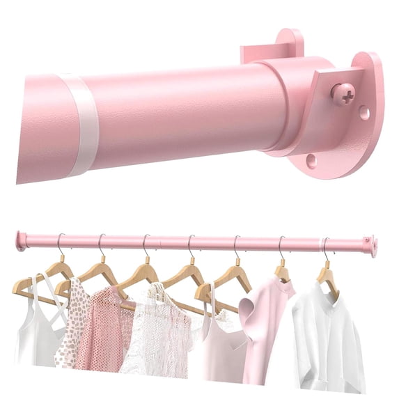 Fuliko Closet Rods for Hanging Clothes, to 84 Inches Stepless Metal ...