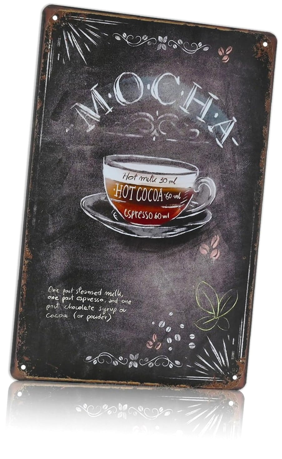 Fuliko Coffee Sign Mocha Retro Coffee Metal Signs Wall Decor for ...