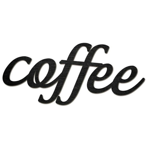 Fuliko Coffee Word Cutout Sign Carved Wood Letter Sign Wall Unfinished ...