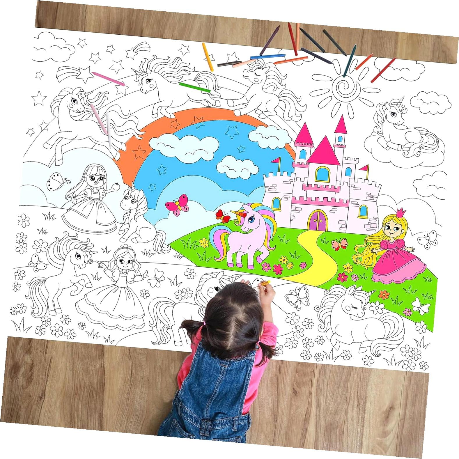 Fuliko Coloring Poster for Large Tablecloth, Activity Drawing Roll ...