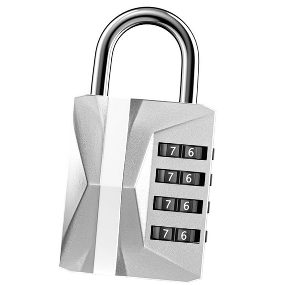 Fuliko , Combination Lock 4 Digit, Resettable, Metal, Locker Lock ...