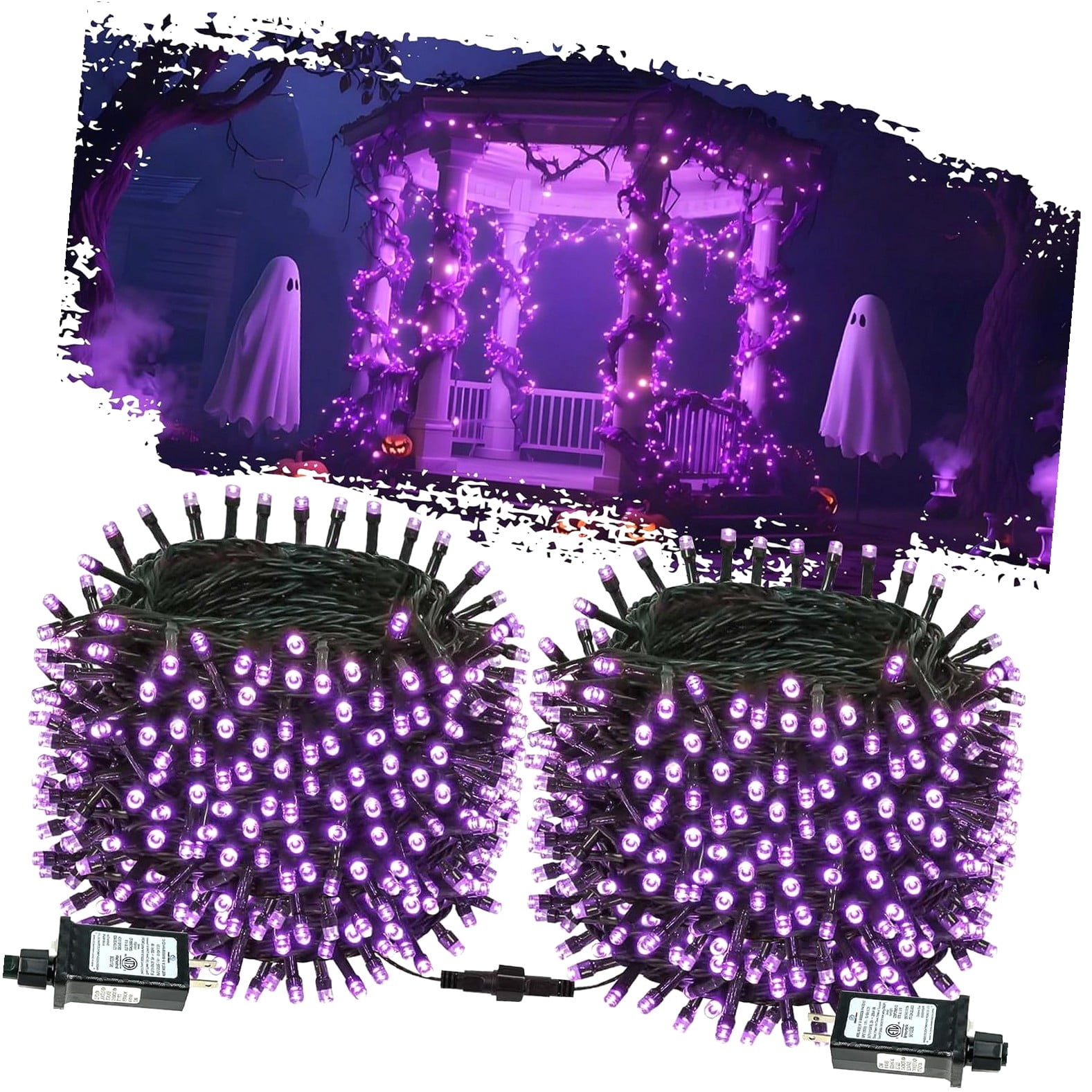 Fuliko Connectable String Lights, 2-Pack 164-Foot 400- 13-Mode String ...