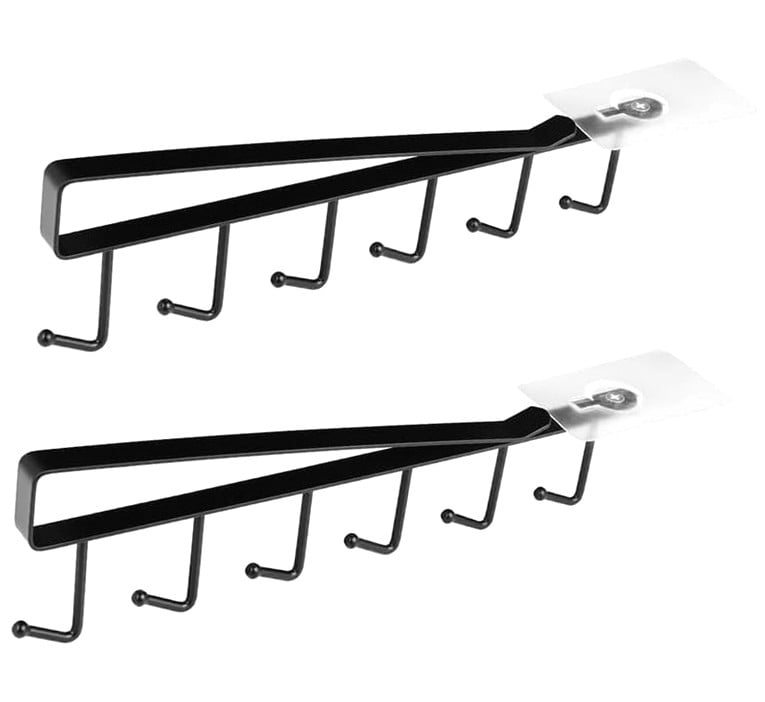 Fuliko Cup Holder Under Cabinet 2 Sets of 6 Mug Holders, Kitchen ...