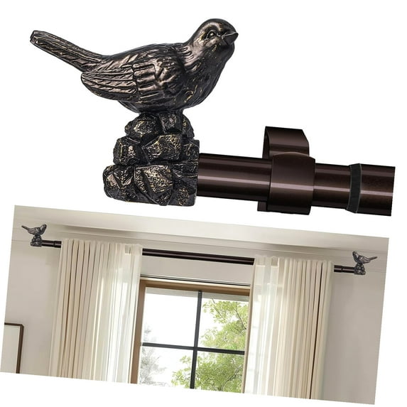 Fuliko Curtain Rod 36 to 72 Inches Oil Bronze Curtain Rods for Drapery ...