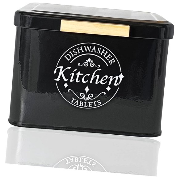 Fuliko Dishwasher Pod Container with Hinged Lid. Farmhouse Metal ...