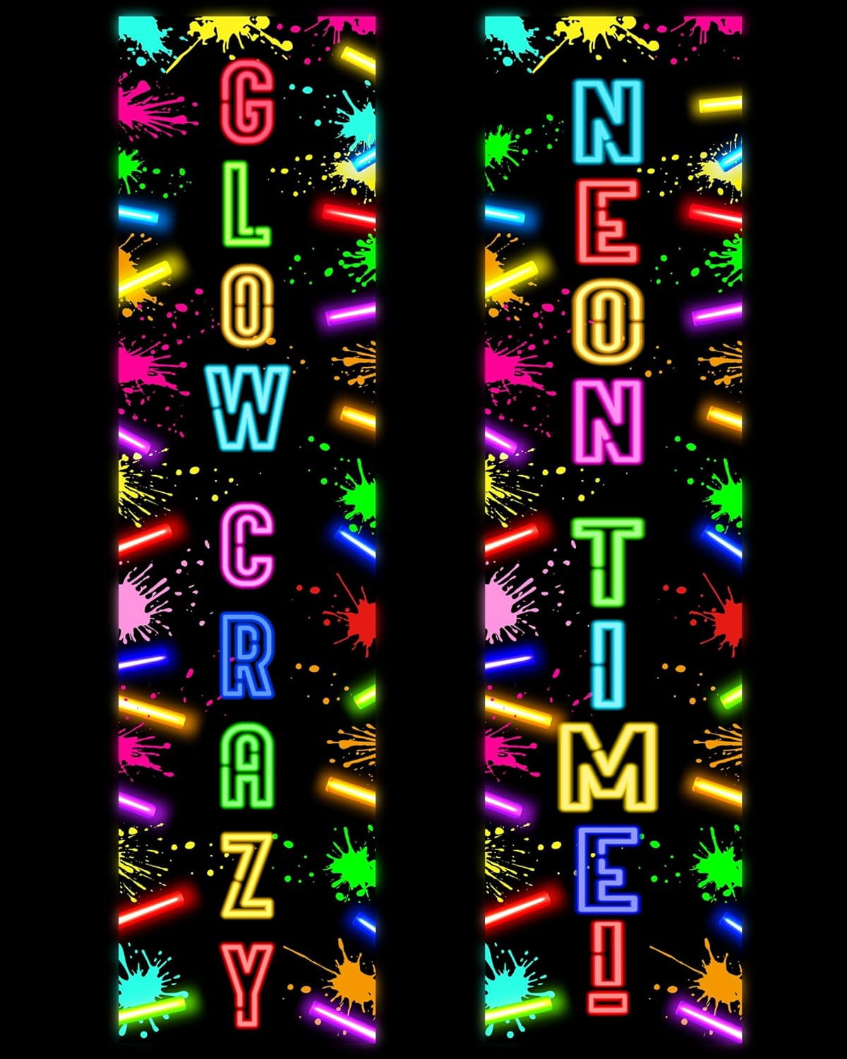 Fuliko Door Banner Rave Party Decorations Porch Sign Door Hanger Light ...