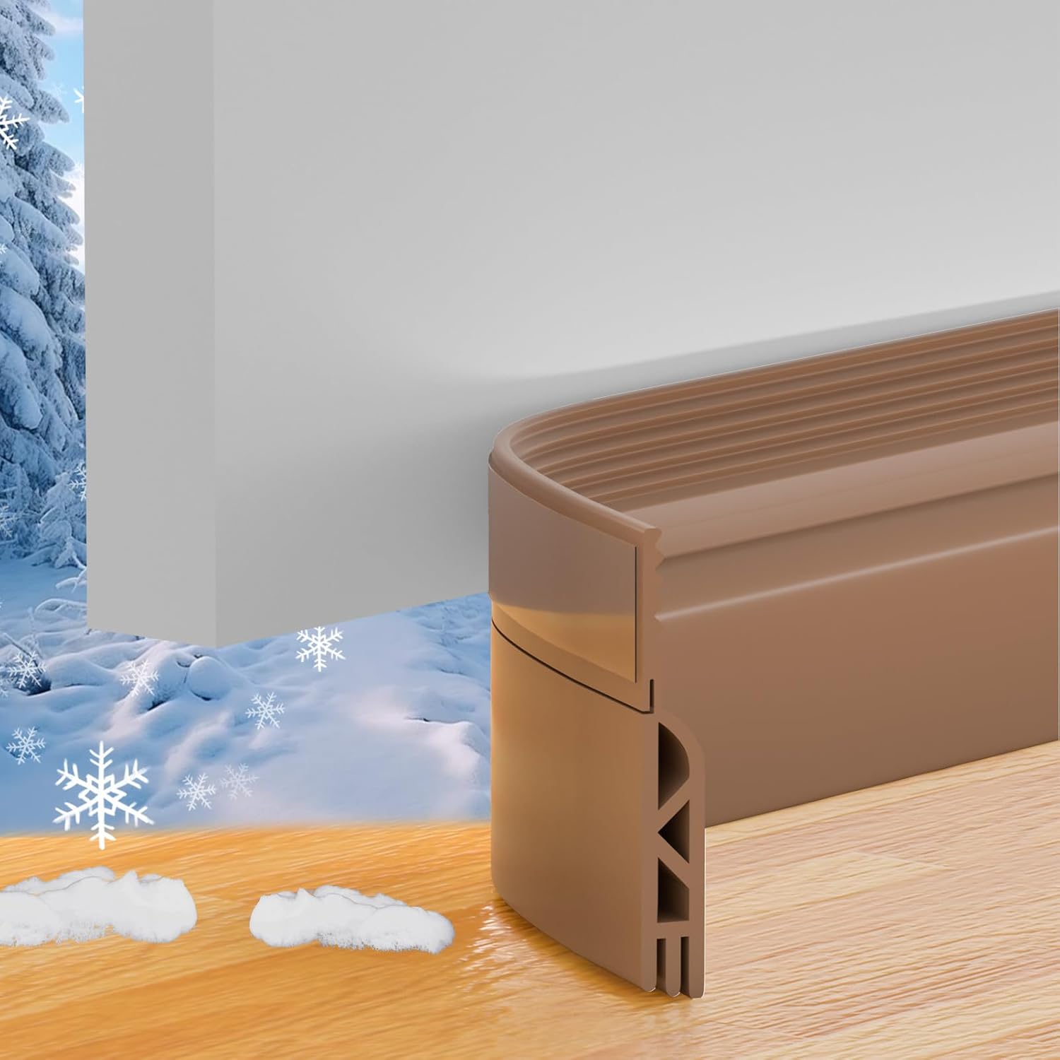 Fuliko Under Door Draft Stopper, Door Sweep for Bottom of Door, Under ...