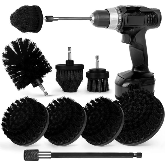 Fuliko Drill Attachment Set, 7 Pack 1/4in Scrubber + Extendable Long ...