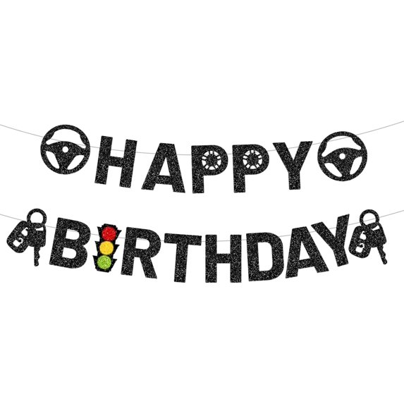 Fuliko Drivers License 16th Birthday Decorations for Boys Glitter ...