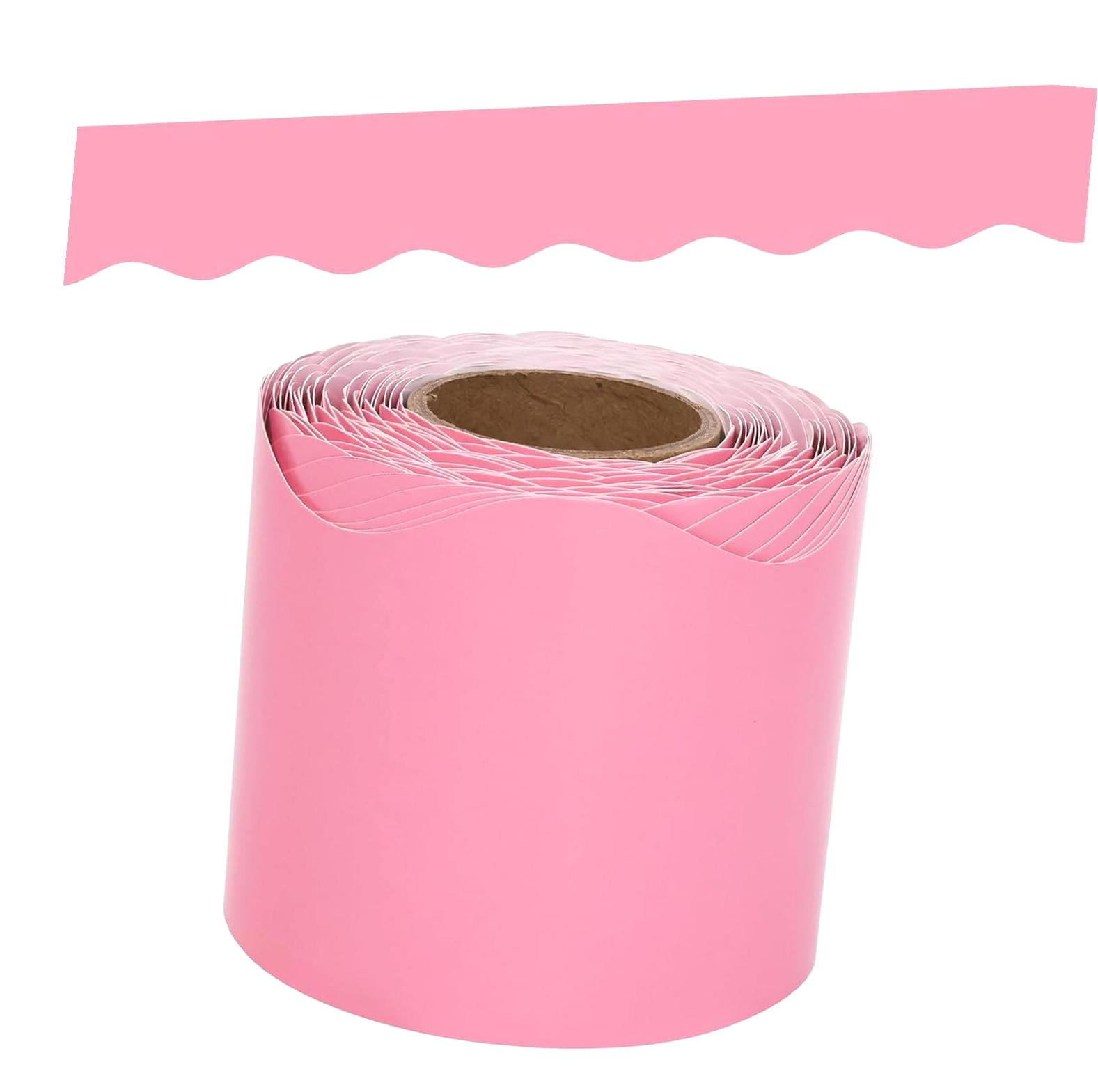 Fuliko Dusty Rose Bulletin Board Scalloped Trim for Classroom and Back ...