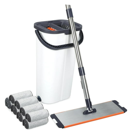 Fuliko Easywring Washable Mop and Bucket with Wringer Set for Floors ...