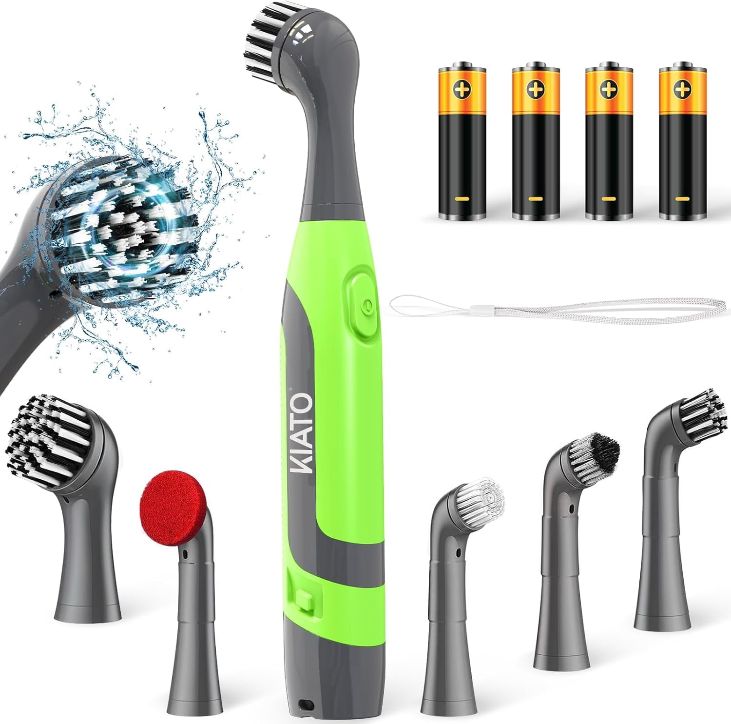 Fuliko Electric Cleaning , Battery Powered Scrubber with 4 AA , Small ...