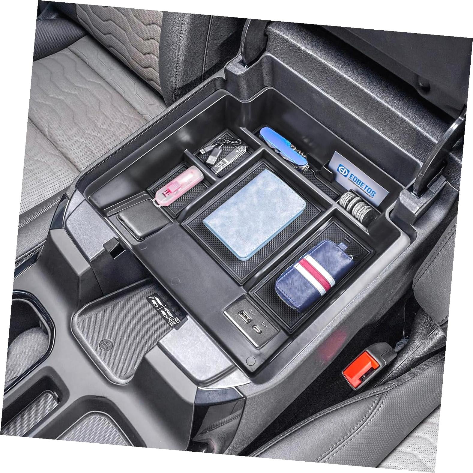 Fuliko Enhanced Full Console Tray for 2023-2024 Chevy Silverado 1500 ...