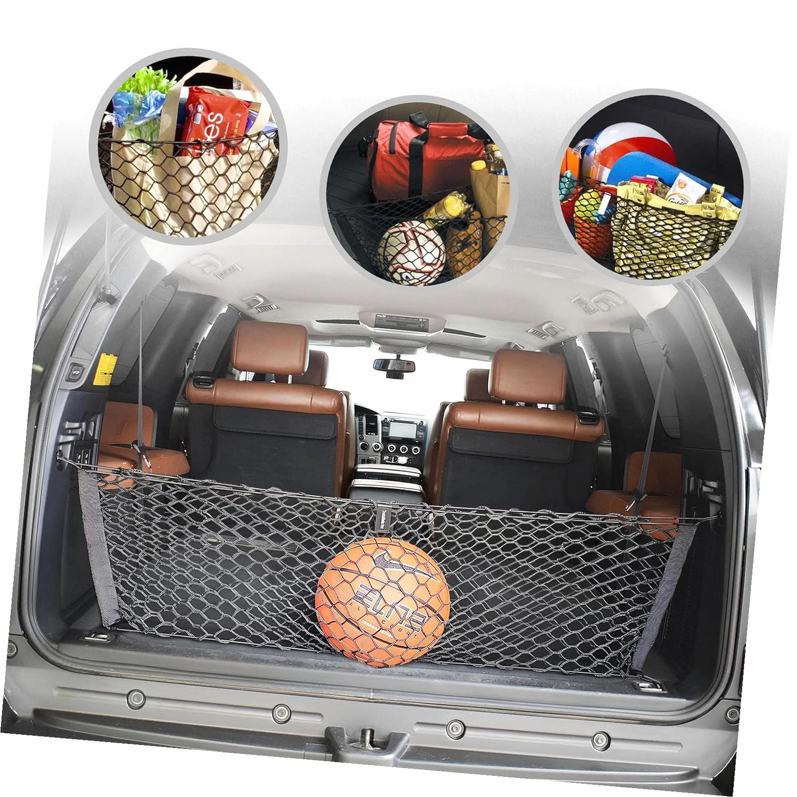 Fuliko Envelope Style Automotive Elastic Trunk Mesh Cargo Net for ...