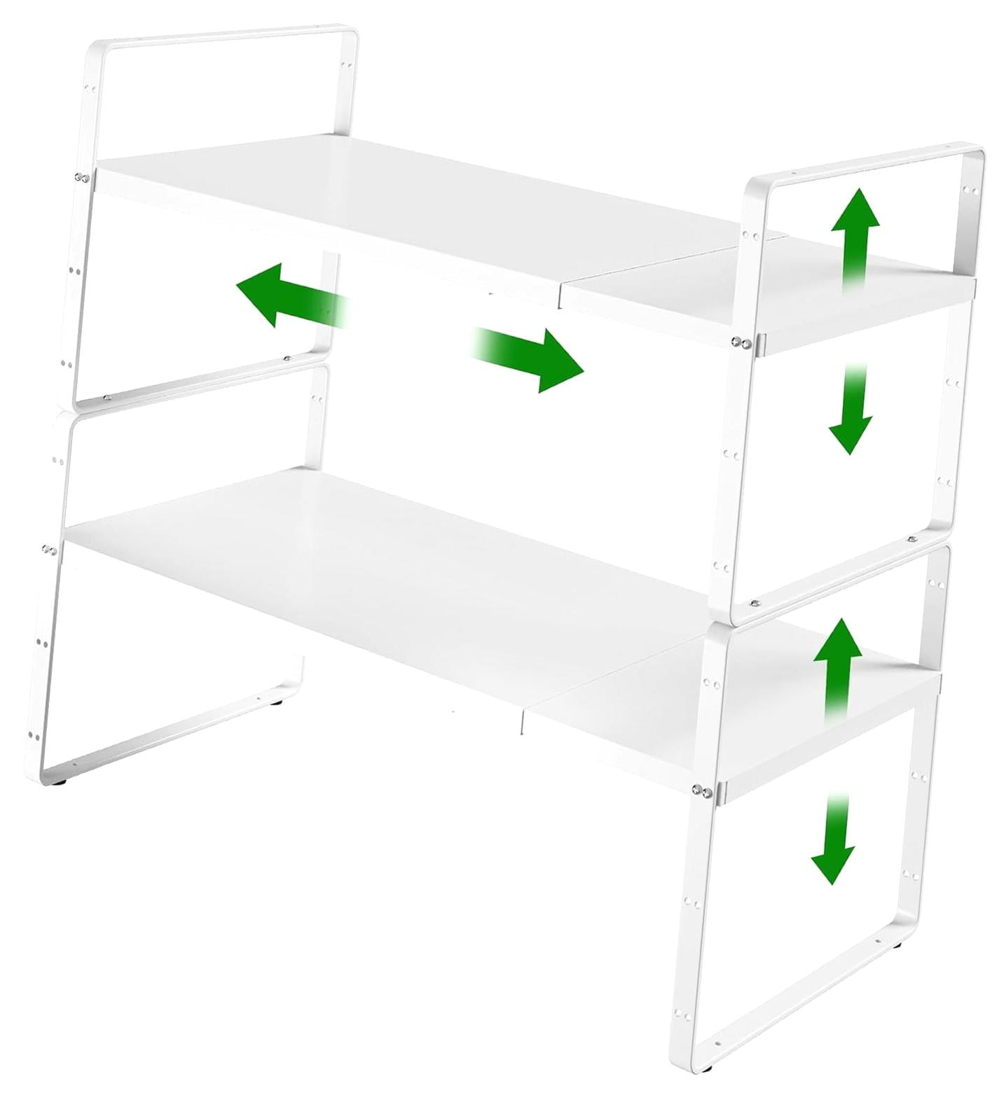 Fuliko Expandable Cabinet Organizer, Height Organizer Riser for Kitchen ...