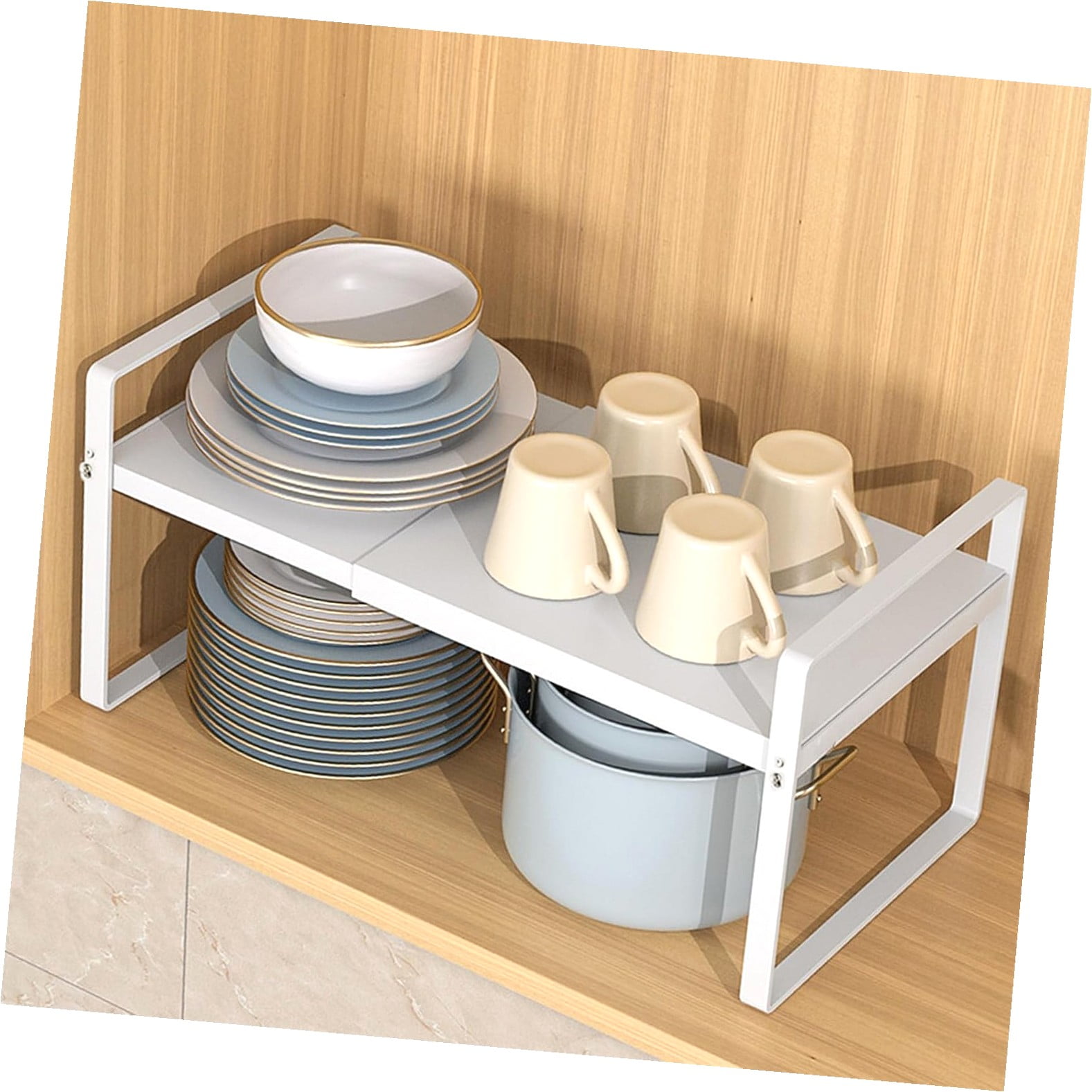 Fuliko Expandable Cabinet Organizer, Lengths Organizer Riser, Metal ...