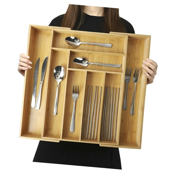 Fuliko Expandable Drawer Organizer – Large 20"x16.9" Size with Dividers ...