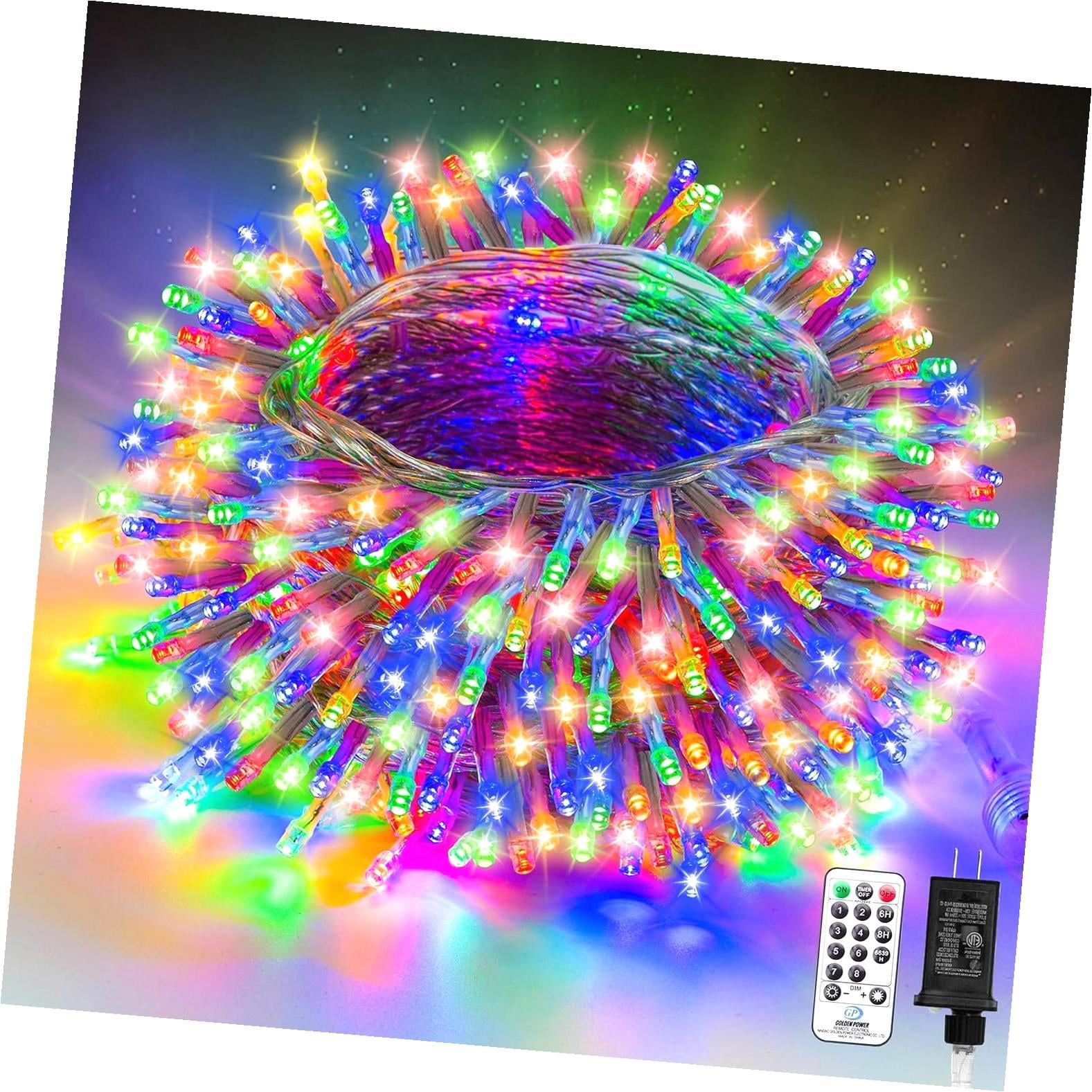 Fuliko Extra-Long 76ft 200 Plug in String Lights with Remote Timer for ...