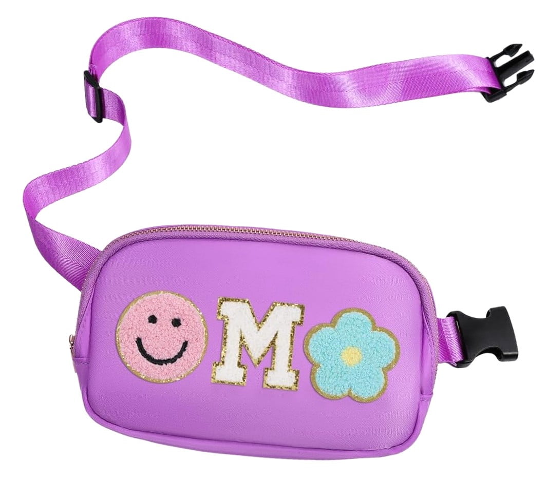 Fuliko Fanny Pack for Girls, Bag with Chenille Letter Preppy Belt Bag ...