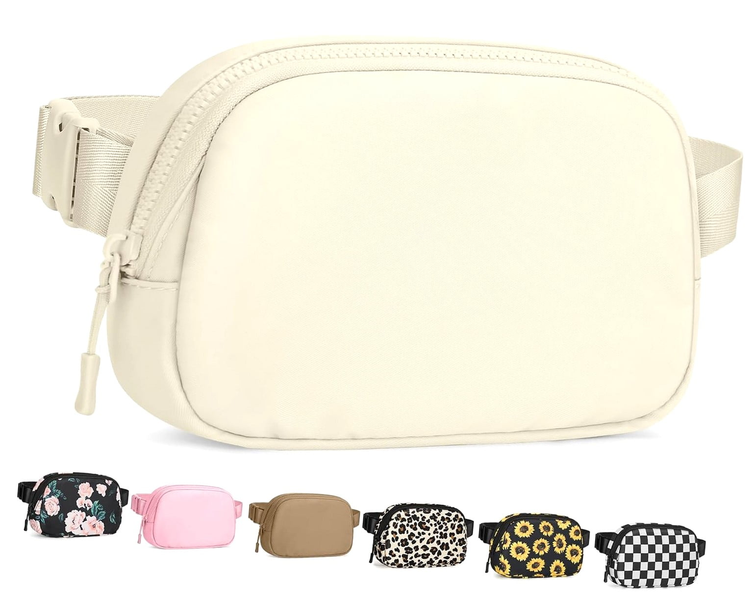 Fuliko Fanny Packs for Body Bag Belt Bag with Zipper Back Pocket Small ...