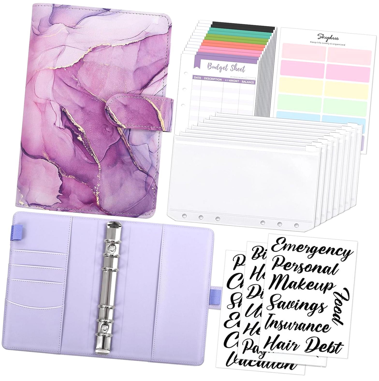 Fuliko Financial Binder, Savings Organizer with Zippered Envelopes ...
