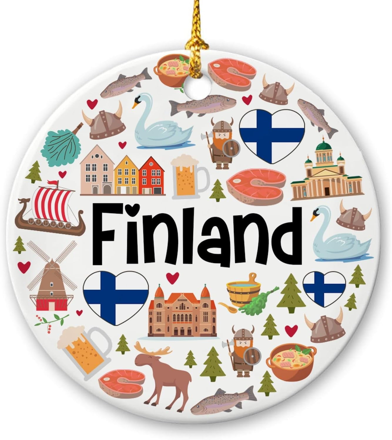 Fuliko Finland Decor and for and Office, Idea for Finnish - Walmart.com