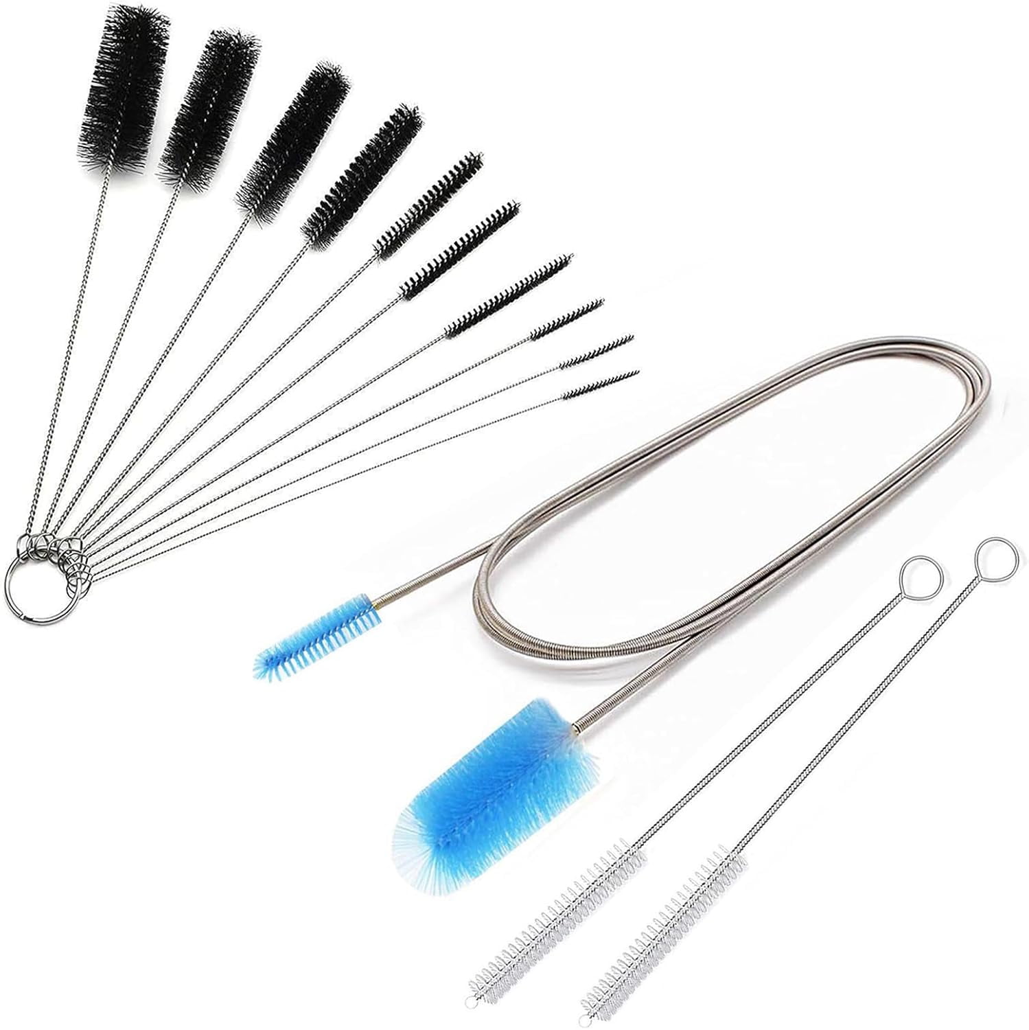 Fuliko Flexible Drain Cleaner, Nylon Cleaner Double-Ended Hose Pipe 67 ...