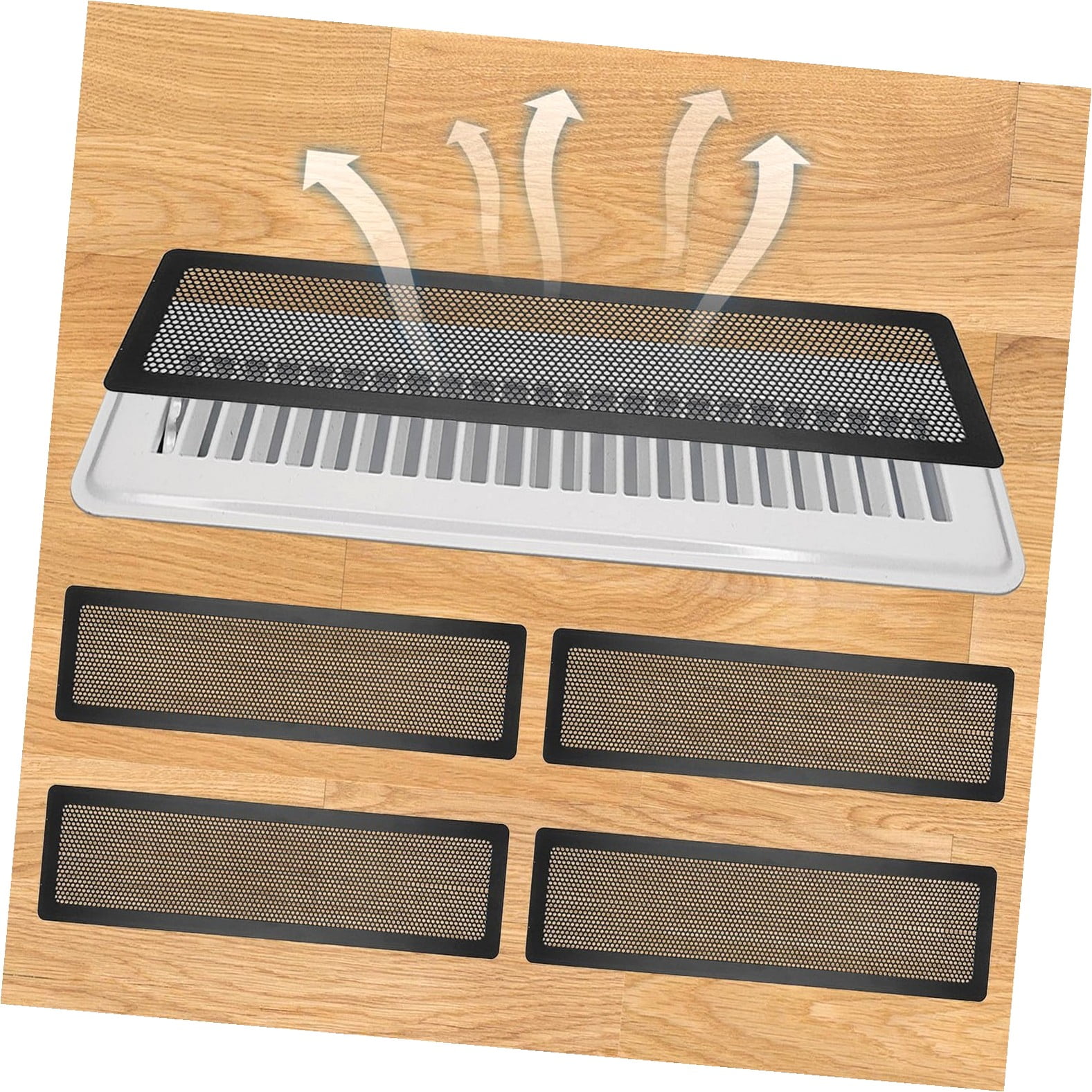 Fuliko Floor Register Vent Cover, 2"x14" Adhesive Air Vent Screen ...