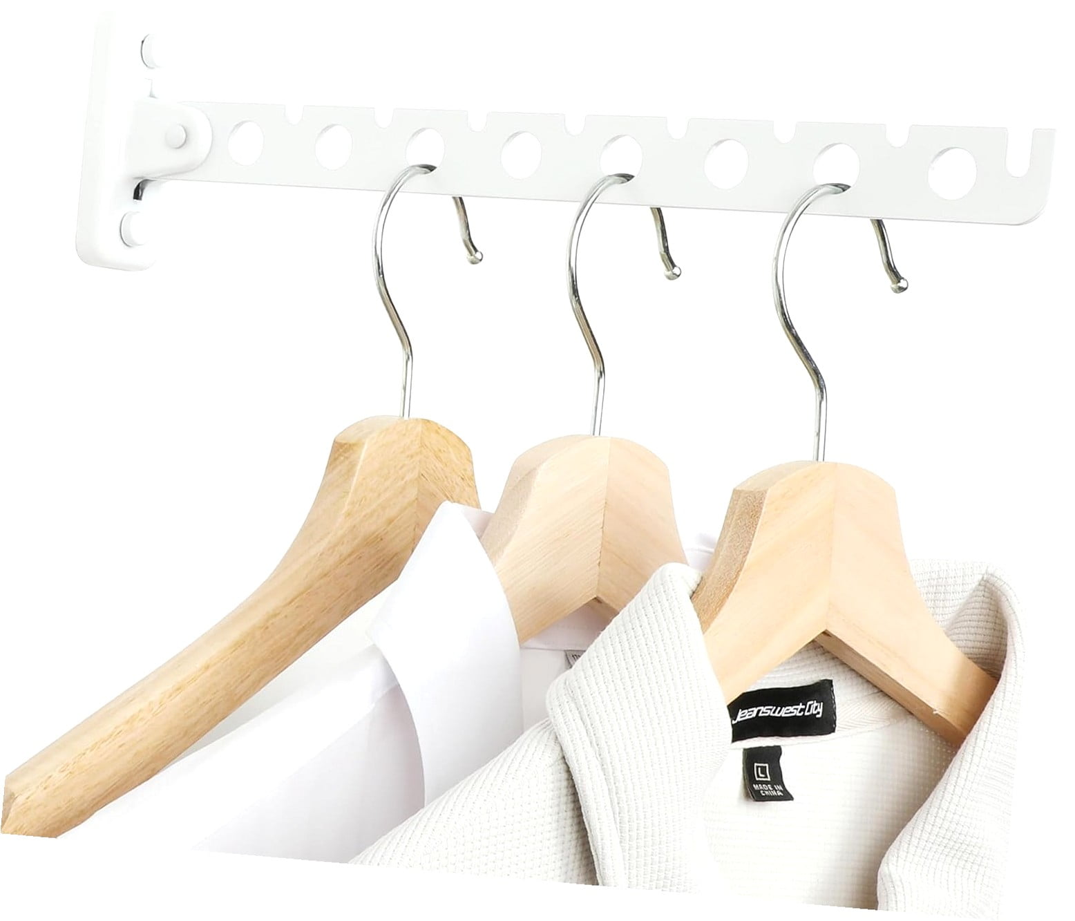 Fuliko Folding Clothes Hanger Rack, Steel Wall Mounted Drying Rack ...
