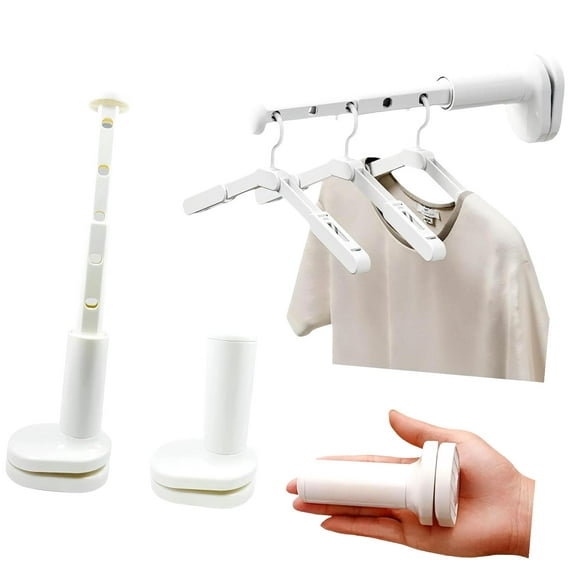 Fuliko Folding Clothes Rack Rod, Small Collapsible Clothing Rack ...