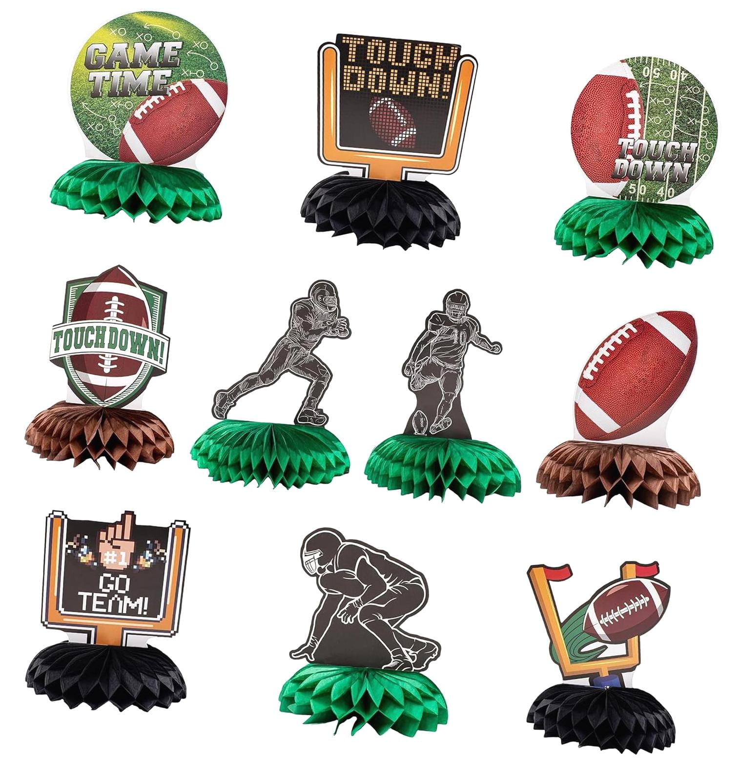 Fuliko Football Party Table Decorations,Football Birthday Honeycomb ...