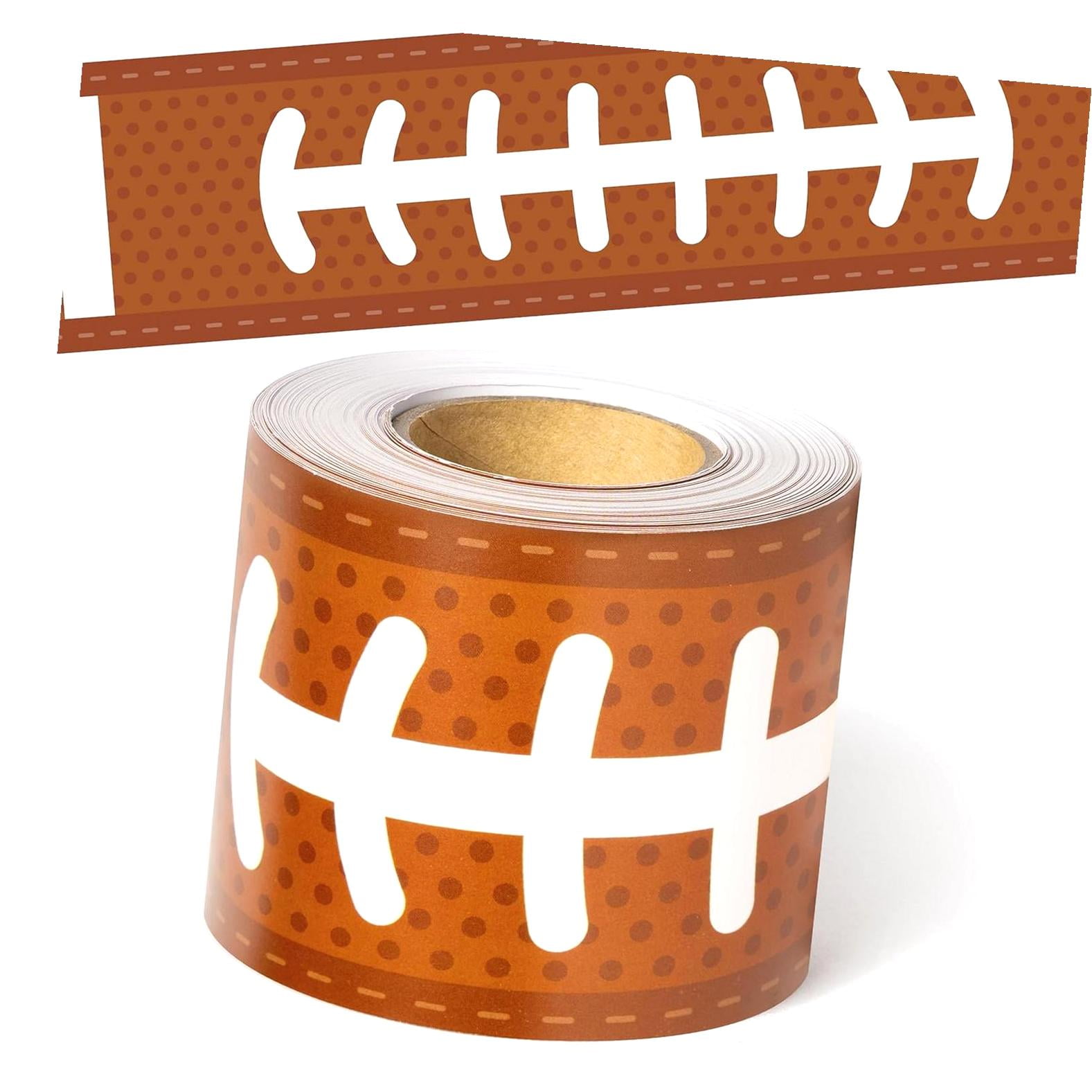 Fuliko Football Patterned Border Trim - 65ft Back to School Football ...