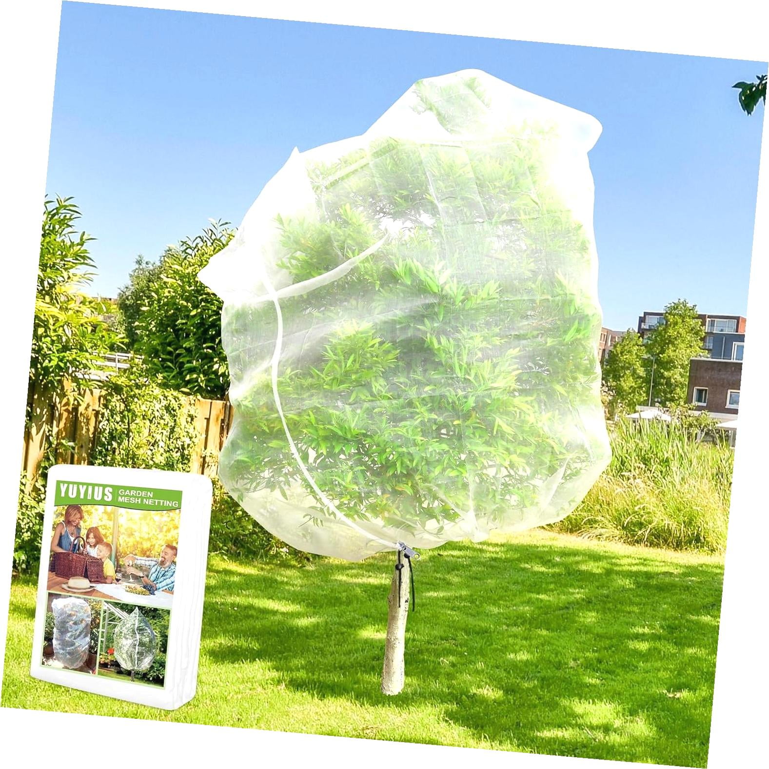 Fuliko Fruit Tree Netting, 8x8 FT Garden Mesh with Zipper, Blueberry ...