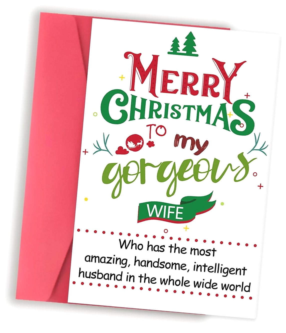Fuliko Funny Christmas Card for Friends, Humorous Merry Christmas Card ...
