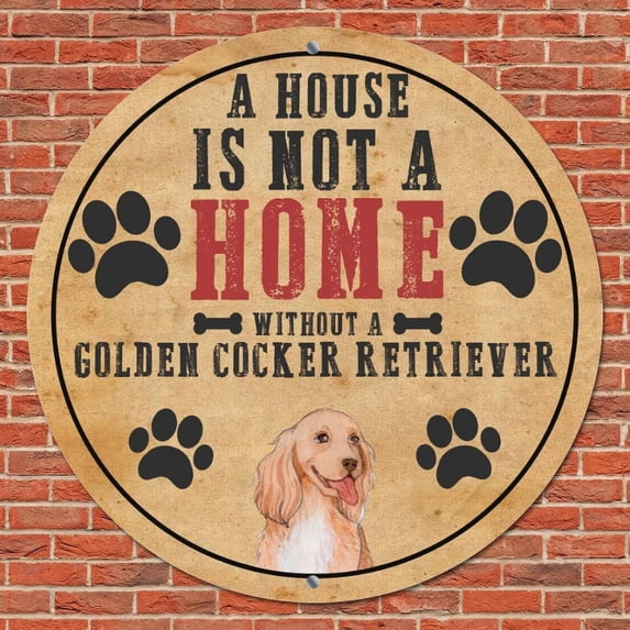 Fuliko Funny Round Metal Sign Plaque House Is Not Complete Without ...