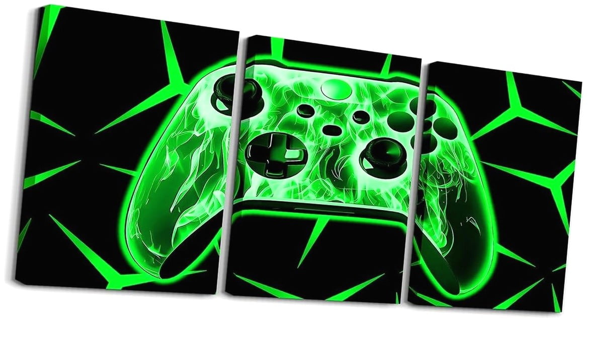Fuliko Gamer Bathroom Wall for Decor Gamepad Canvas Wall for Bedroom ...