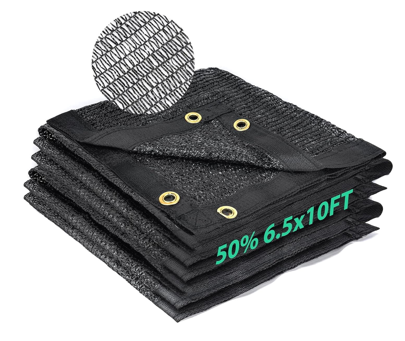 Fuliko Garden 50% Shade Fabric, Sun Protection Net 6.5x10FT Mesh Cover ...