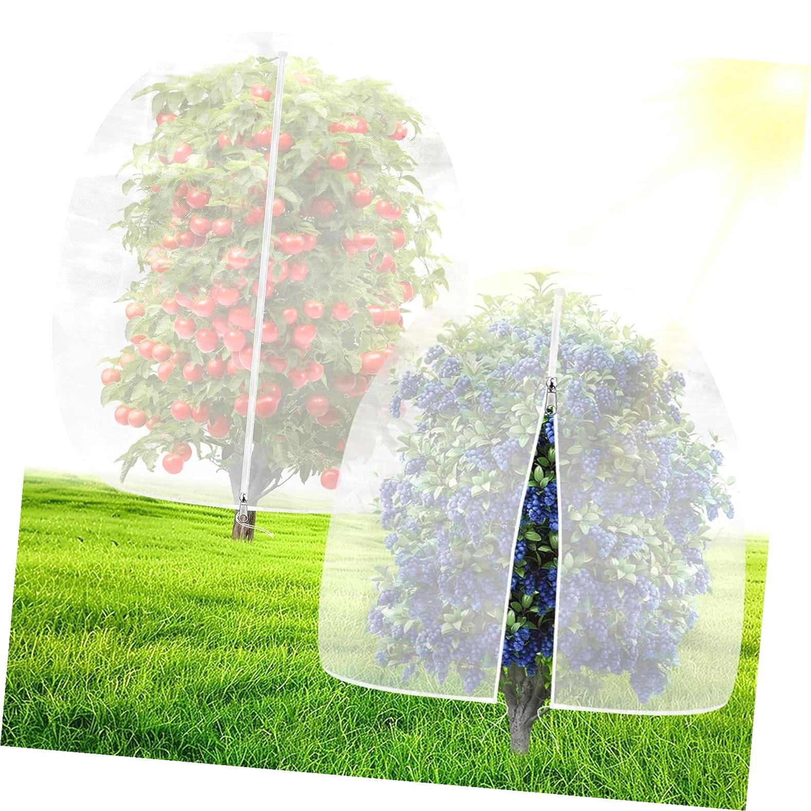 Fuliko Garden Bird Barrier Net, 4 x 4 FT, 2 Pack, Zippered Plant ...