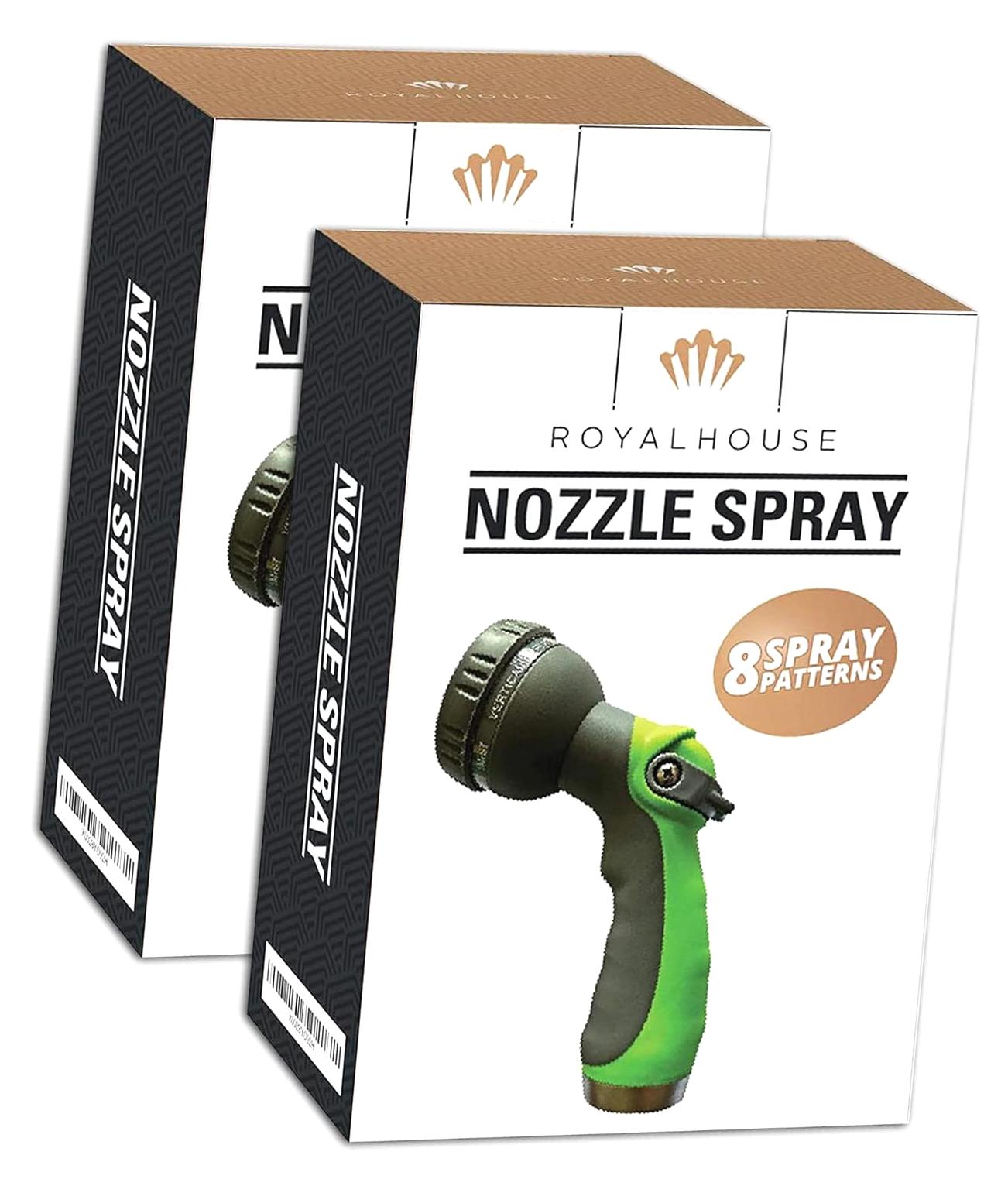 Fuliko Garden Hose Nozzle, 8 Spray Settings, High-Pressure Nozzle for ...